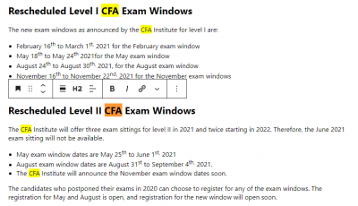 When is the New 2021 CFA® Exam Windows for the Postponed Exams ...