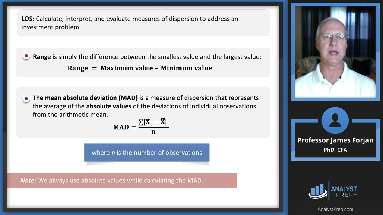Measures of Dispersion - AnalystPrep | CFA® Exam Study Notes